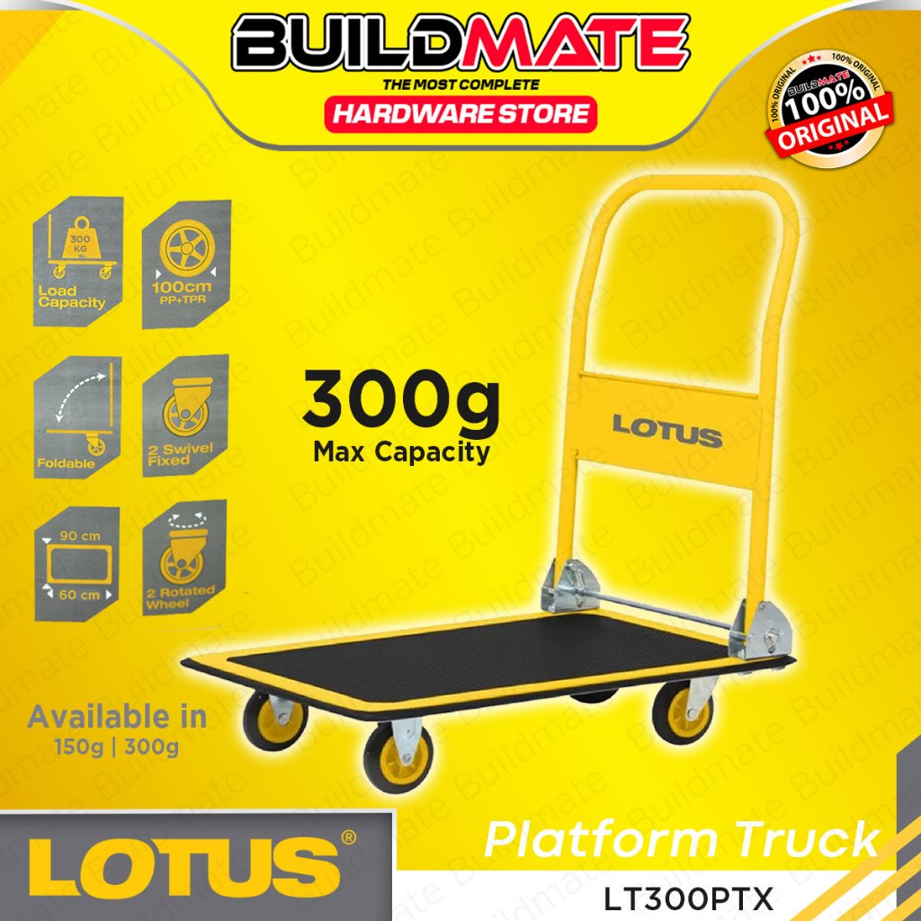 BUILDMATE Lotus 300KG Steel Foldable Platform Hand Truck Hand Push Cart ...
