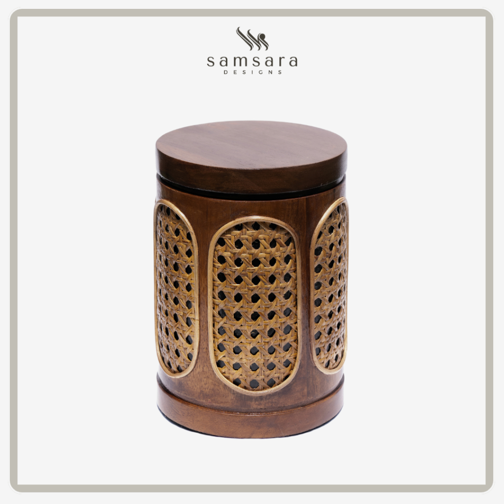 [SAMSARA DESIGNS] Laya Urn Solihiya Rattan Wood Filipino Cremation Urn ...