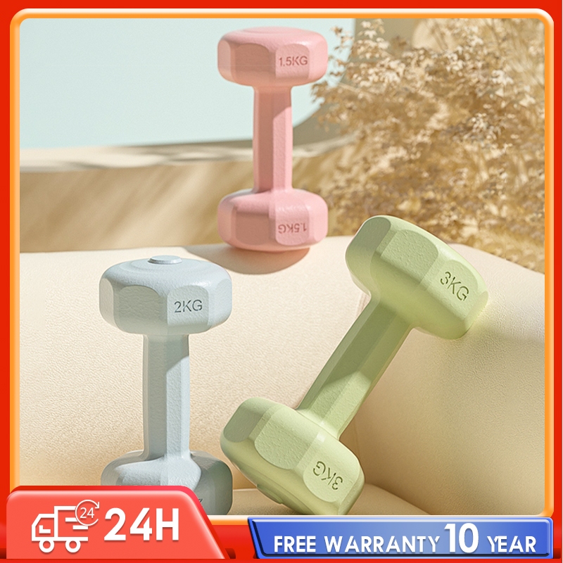 Hexagonal Dumbbell Set Pair 1KG to 3KG Lady Dumbbell Exercise Equipment ...