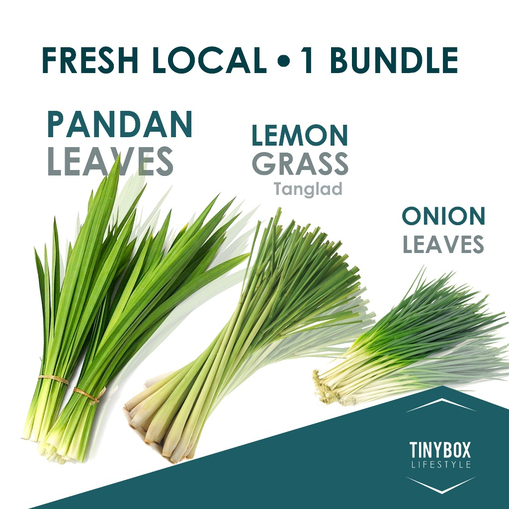 TINYBOX 1 Bundle Lemon Grass Pandan Leaves Spring Onion Fresh Local ...