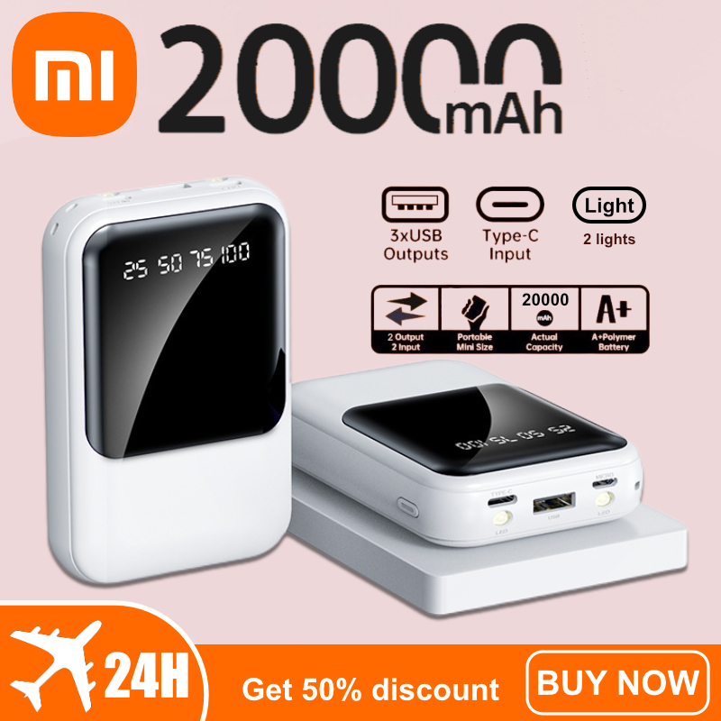 KC15 Original Power Bank 20000mah Fast Charger Powerbank With LED ...