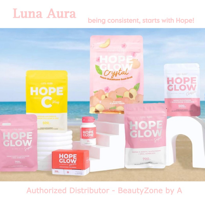 LUNA AURA Hope Glow Advanced Glutathione Capsule and Hope Beauty Lean ...