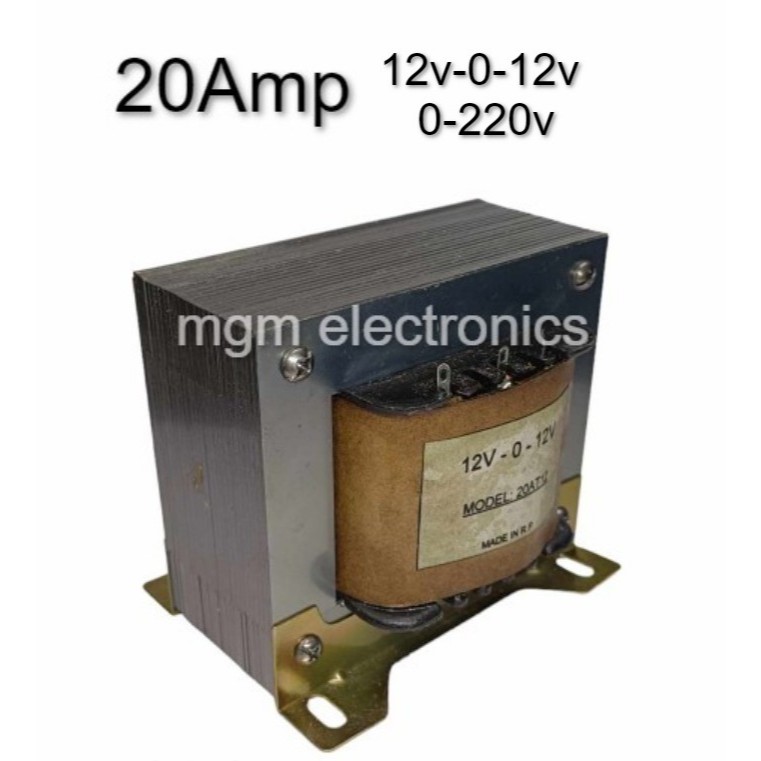 TRANSFORMER 20Amp 12V x 2 center tap Secondary Voltage, Primary Voltage ...