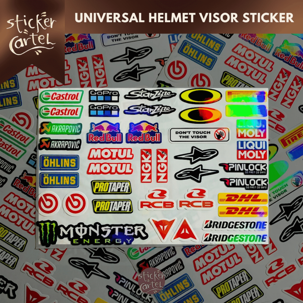 Helmet Lens Sticker / Helmet Visor Sticker for Motorcycle Helmets and ...