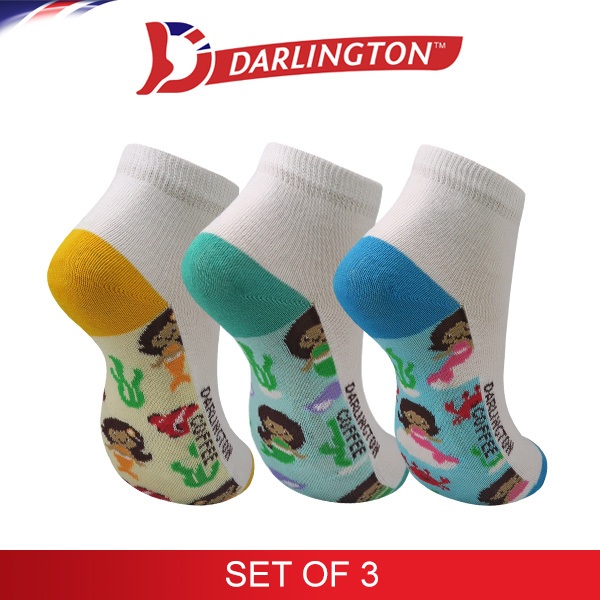 Darlington Kids Casual Cotton Coffee Anklet Socks 7B0177 – Set of 3 ...