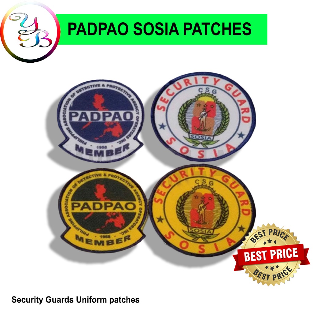 Patches for Security Guards (PADPAO, SOSIA) | Shopee Philippines