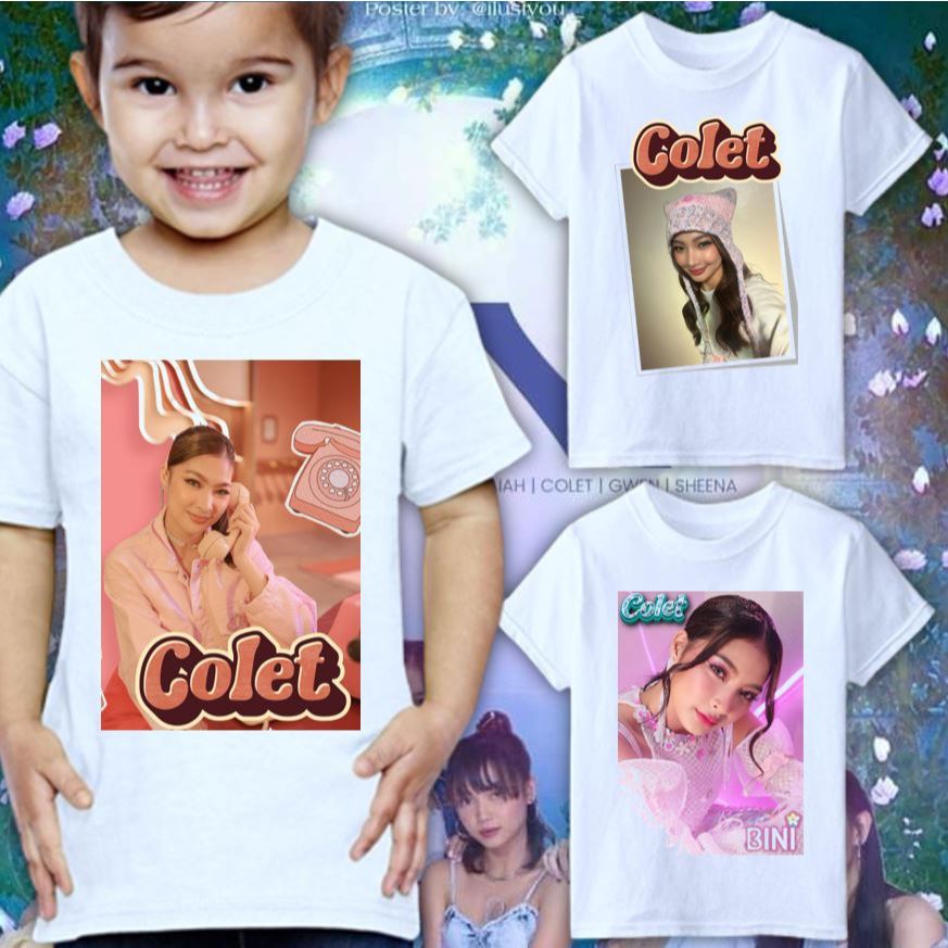 BINI COLET KIDS T-Shirt PAMBATA CHARACTER GRAPHIC SHIRT 0 to 12 years o ...