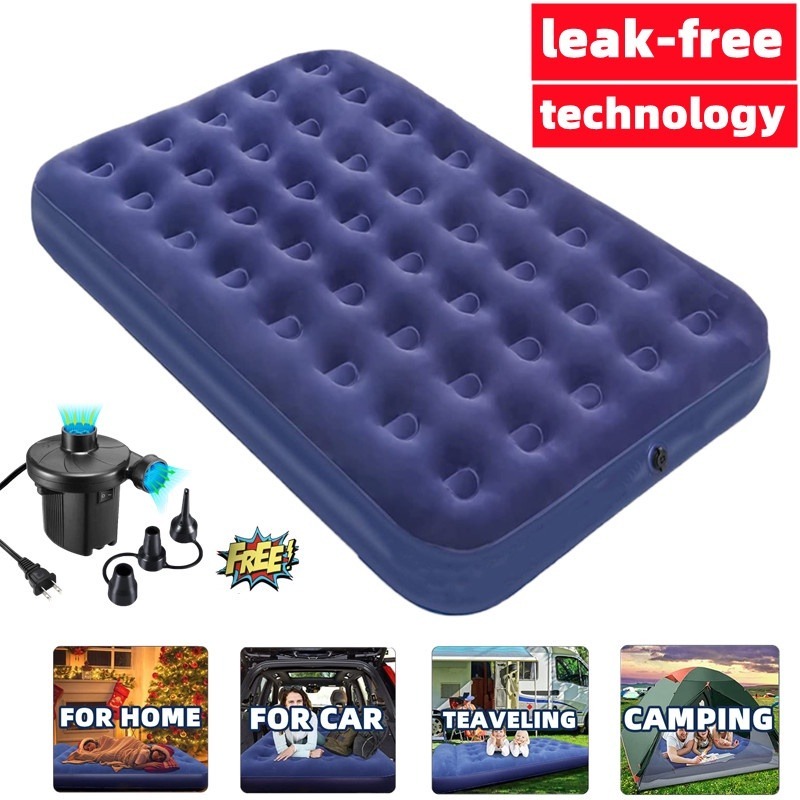Inflatable air bed Double Person airbed WITH FREE Manual Air Pump and ...