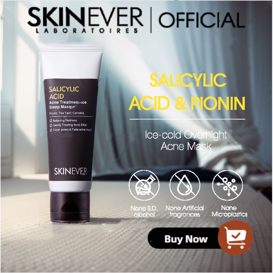 SKINEVER Salicylic Acid Acne Hydra Moist Sleep Mask Ice Sleep Masque ...