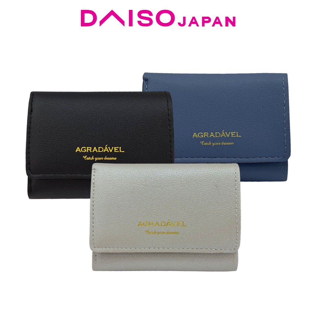 Daiso Tri-fold Wallet (Synthetic Leather) | Shopee Philippines