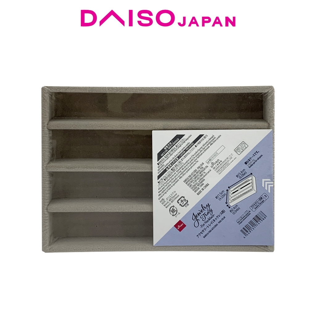 Daiso Small Velvet Jewelry Holder Tray (4 compartment) | Shopee Philippines