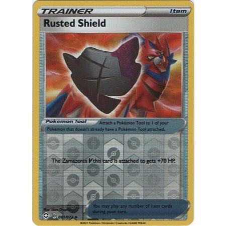 Pokemon TCG - RUSTED SHIELD 061/072 Uncommon Reverse - Shining Fates ...