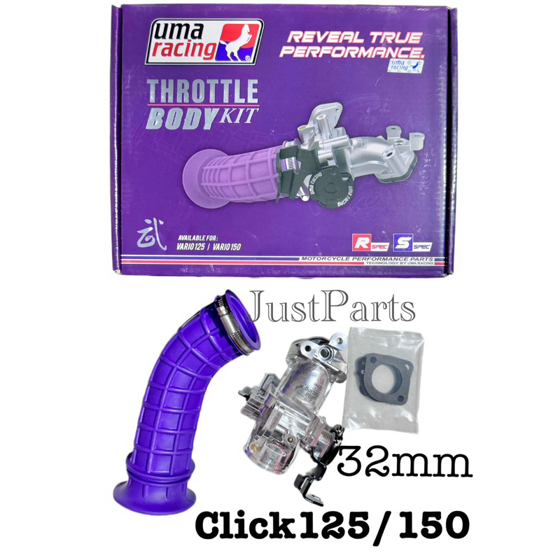 UMA Throttle Body Kit CLICK 125 / 150 32mm / 34mm | Shopee Philippines