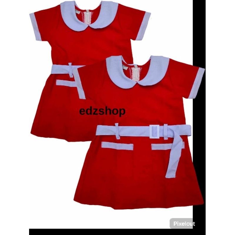 dress kinder red school uniform | Shopee Philippines