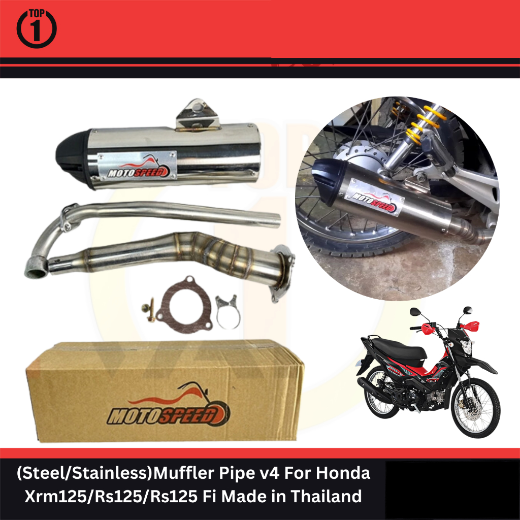 Top1 PH Muffler Pipe Full Exhaust System For Honda Xrm 125 Rs 125 ...