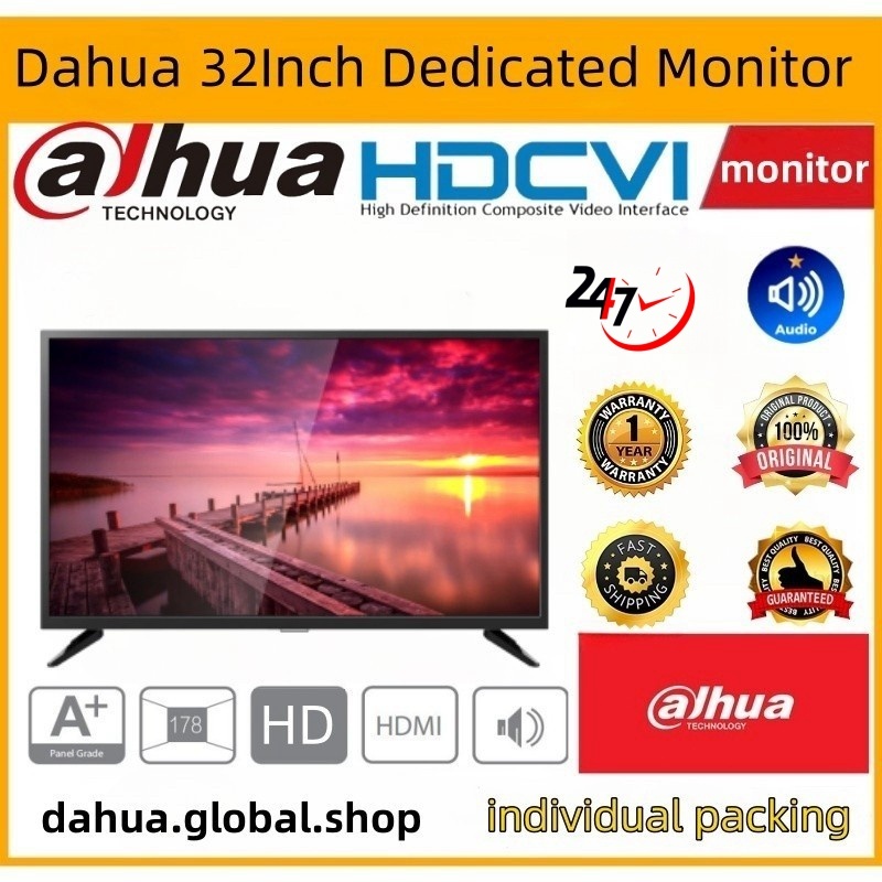 Dahua CCTV Monitor Original Brand New 24/32 inch Monitor 60HZ FHD wide ...