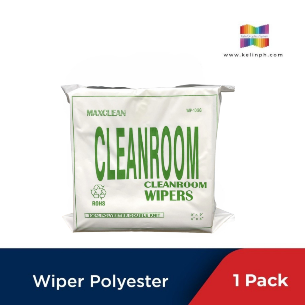KGS MAXCLEAN Cleanroom Cleaning Cloths, Polyester, 9"x9" Inches, 150 ...