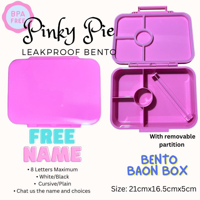 Personalized Bento Baon Box Lunchbox with 4-6 Compartments | Shopee ...