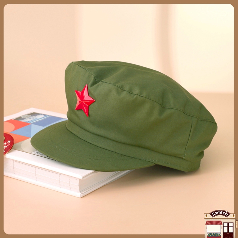 Red Army Soldier Green Star Cap Red Star Mao Army Military Hat (Sewing ...