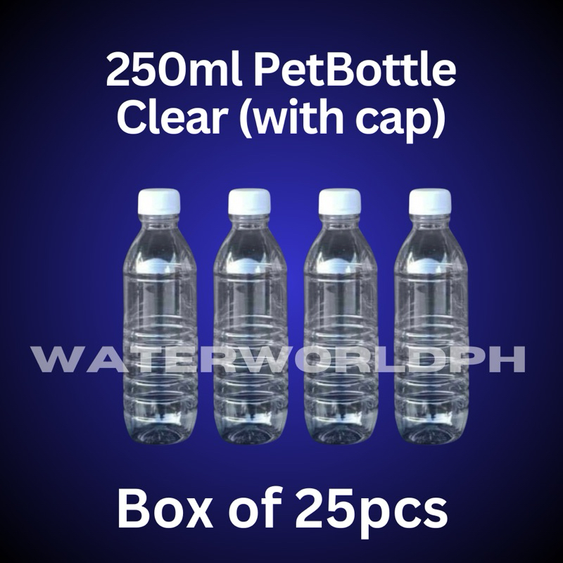250 ml PET Plastic Bottle with White Cap Box of 25pcs | Shopee Philippines