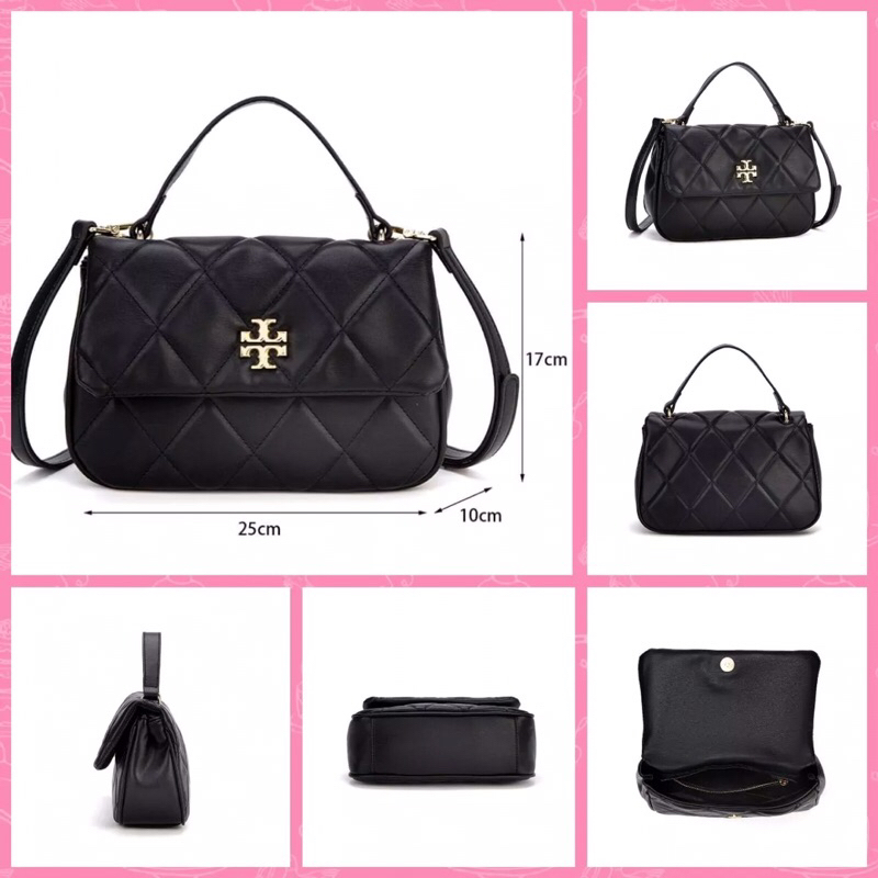 RTK BLACK QUILTED FLAP HANDBAG WITH SLING | Shopee Philippines
