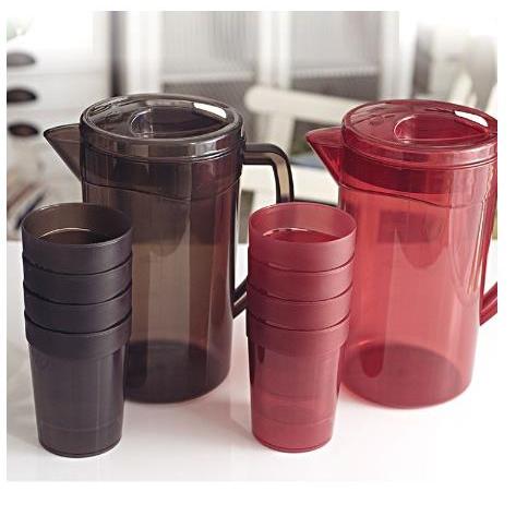 1500ml Plastic Pitcher with 4 Cups large pitsel pitcher with fiberglass ...