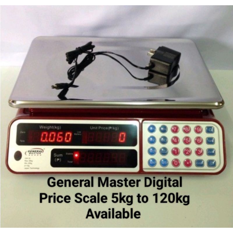 General Master Price Computing Scales/Timbangan 5kg to 120kg | Shopee ...
