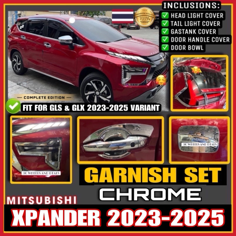 MITSUBISHI XPANDER 2023-2025 GARNISH SET in CHROME (complete set ...
