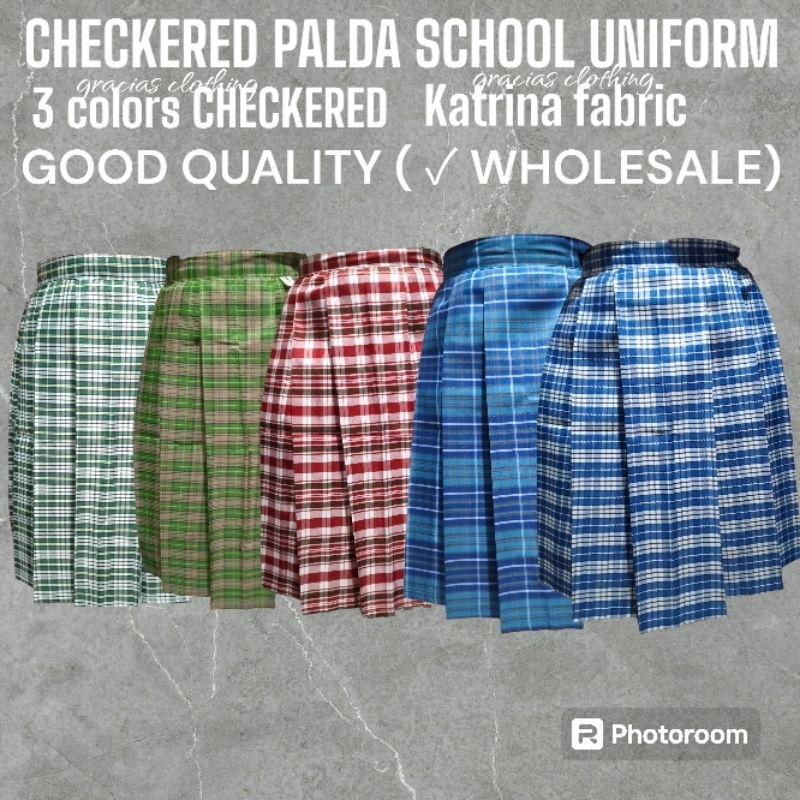 CHECKERED SCHOOL UNIFORM PALDA/3 COLORS CHECKERED/ KATRINA FABRIC ...