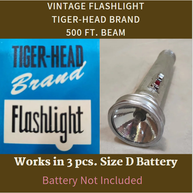 Vintage Flashlight Tiger Head Flashlight | Shopee Philippines