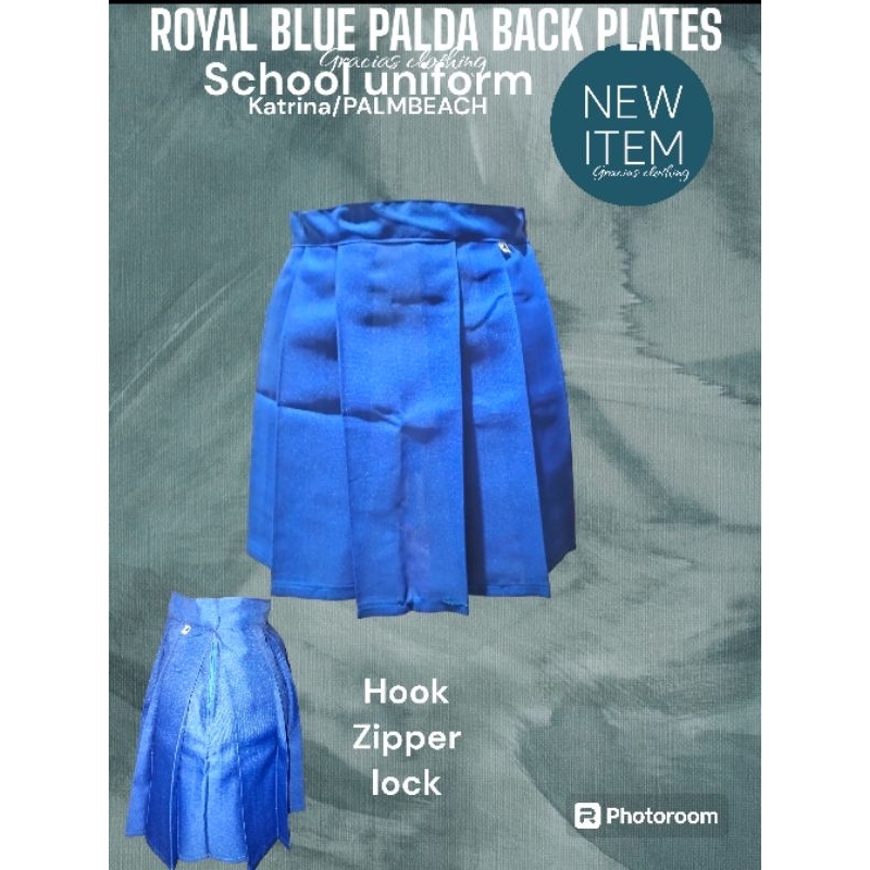 ROYAL BLUE PALDA SCHOOL UNIFORM/ BACK PLATES/ PLEATED SKIRT UNIFORM ...