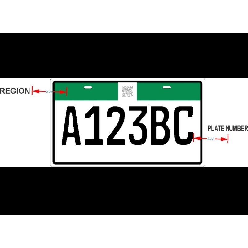 MOTORCYCLE TEMPORARY PLATE NUMBER COLOR CODING NEW SIZE GALVANIZED ...