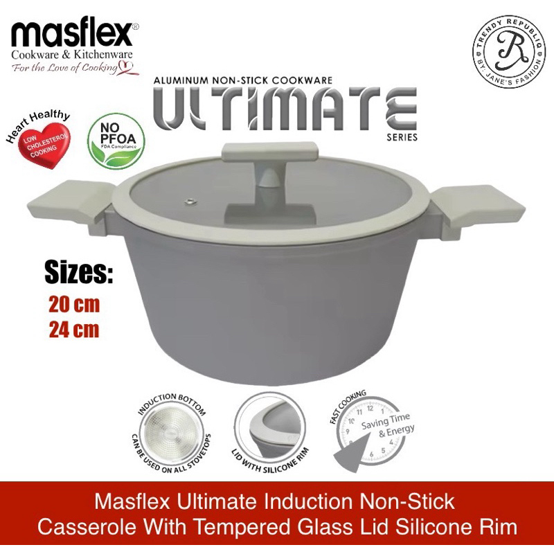 Masflex Original 20 cm to 24 cm Ultimate Forged Casserole Pot with ...