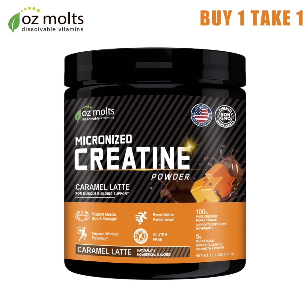 Ozmolts Micronized Creatine Monohydrate Powder Muscle Builder Boost ...