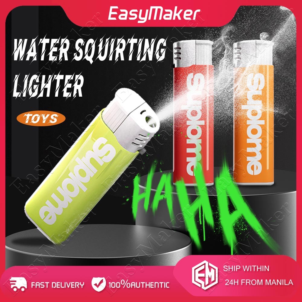 Water Shooting Toy Lighter Creative Gift Novelty Party Trick Gag Funny ...