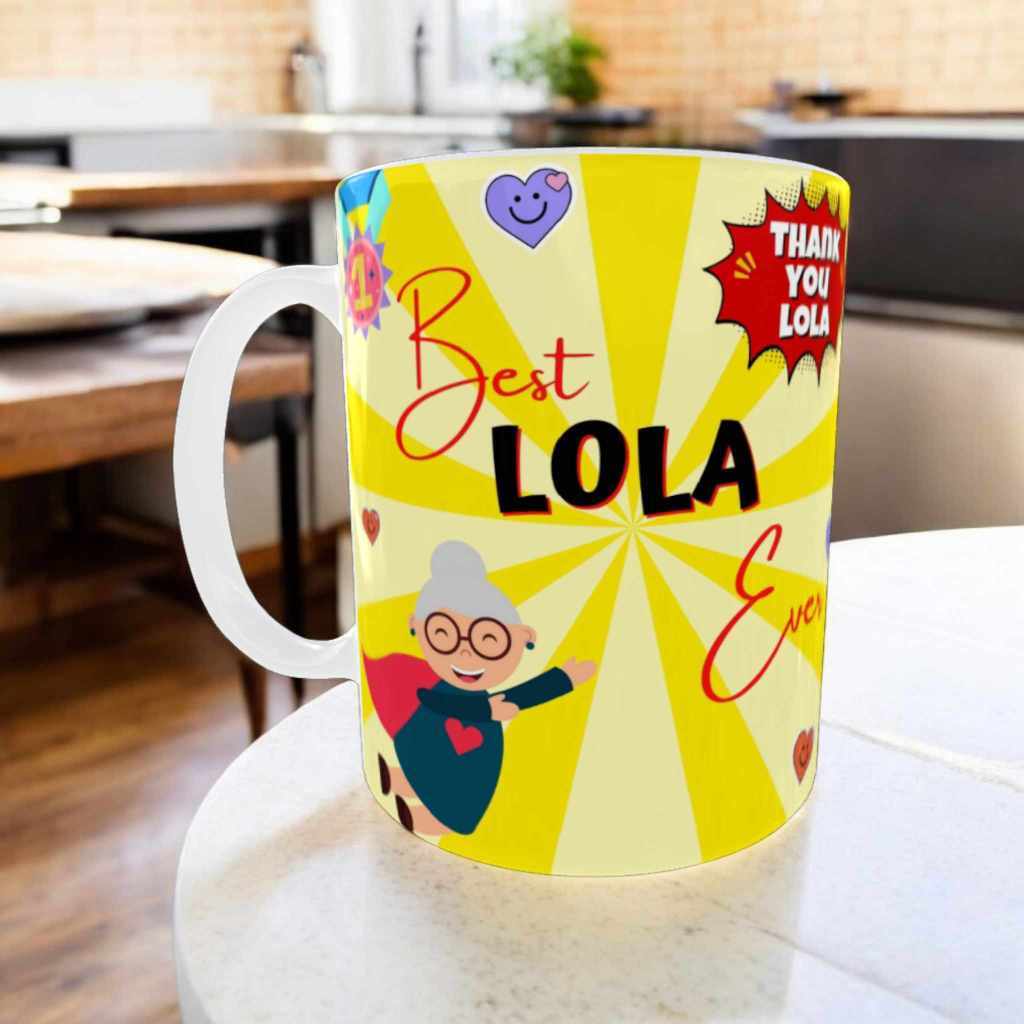 Best Lola l Grandma Ever White Mug 11oz with Box | Shopee Philippines