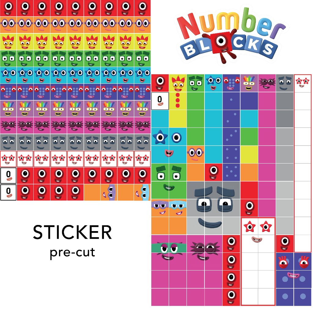 Numberblocks Stickers | Numberblocks Ref Magnet (pre-cut) | Shopee ...