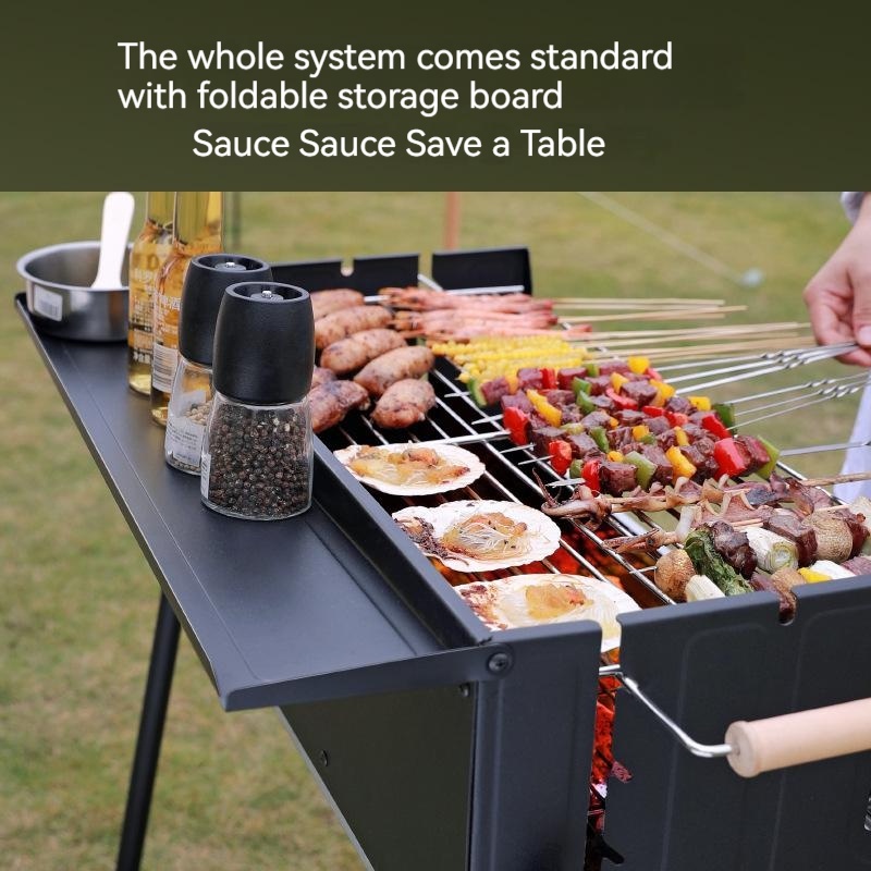 High-quality BBQ griller outdoor 4-6 people barbecue camping charcoal ...