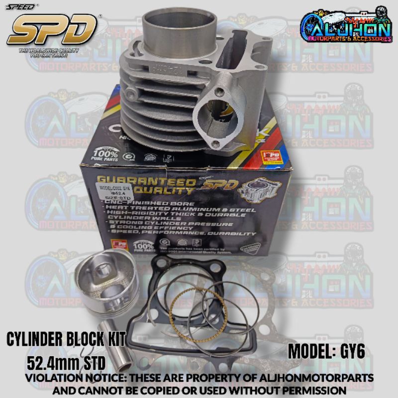 SPD GY6 125 RUSI CYLINDER BLOCK KIT 52.4MM STD | Shopee Philippines