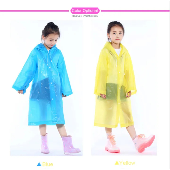 EVA Transparent Frost Child Raincoat Girl Boy Rainwear Outdoor Travel Rain Coat | Shopee Philippines
