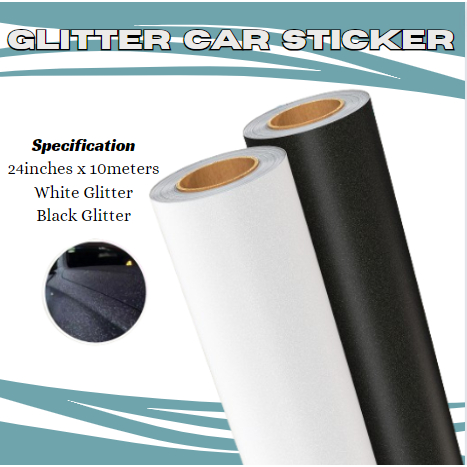 Black Glitter Car Sticker Shiny Diamond Vinyl Films Wrap | Shopee ...