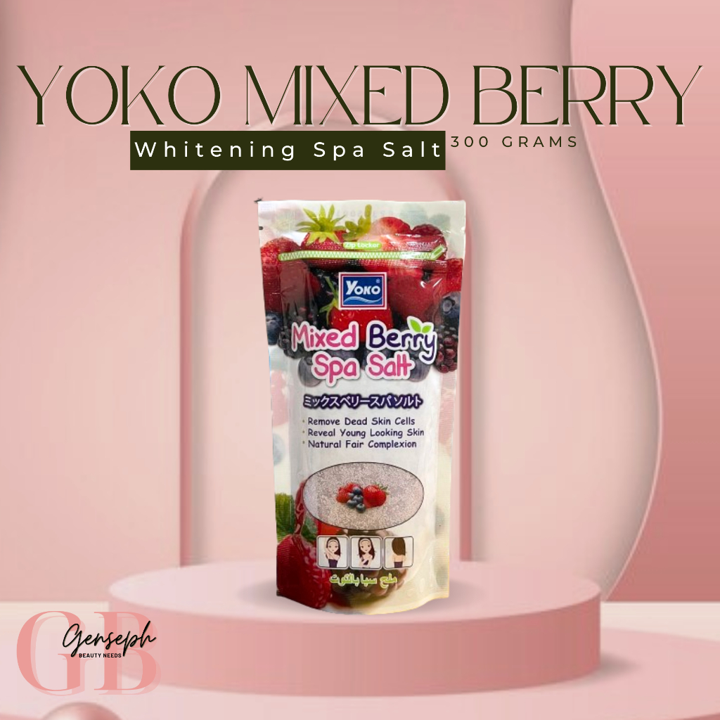 Yoko Salt Body Scrub Mixed Berry Whitening Removes Dead Skin moisturize ...