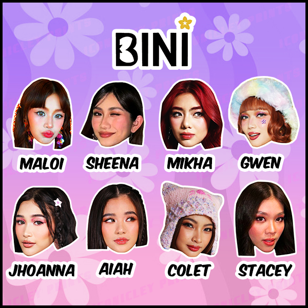 [BINI STICKERS HEAD] Mikha Stacey Aiah Colet Sheena Maloi Jhoanna Gwen ...