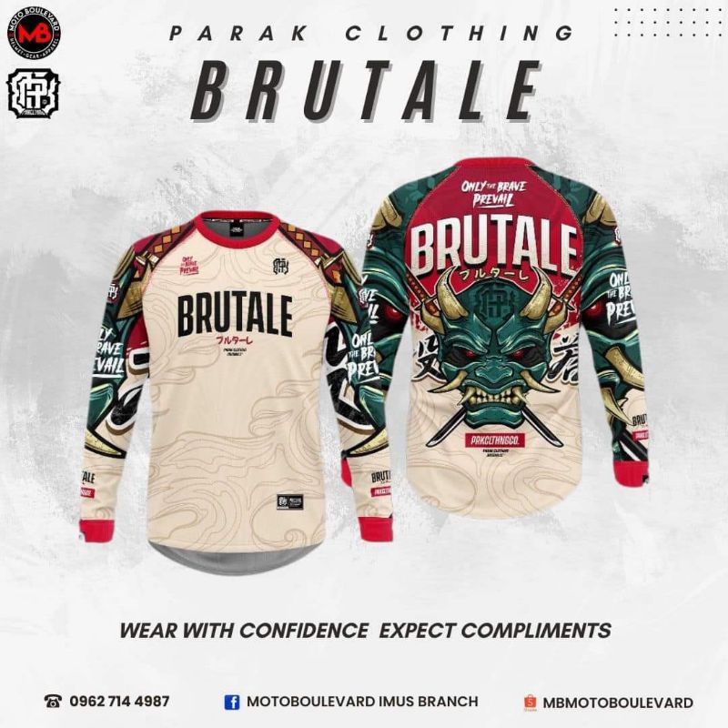 PARAK CLOTHING "BRUTALE" Air Cool Long sleeves Longback For Men and ...