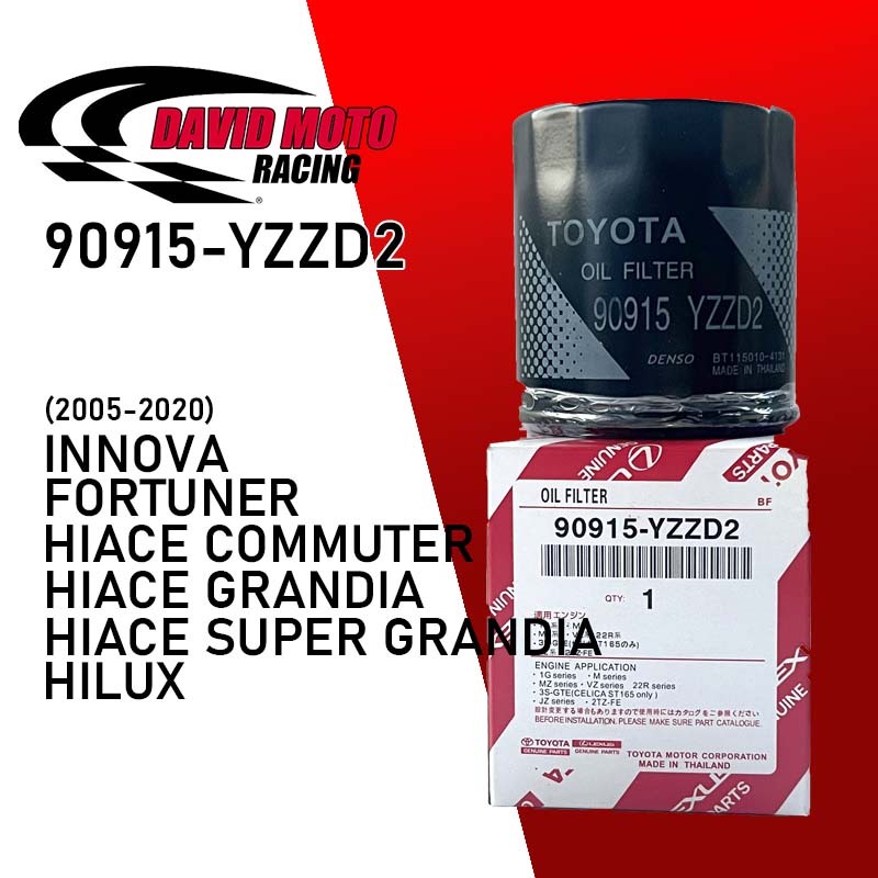 Oil Filter Toyota Fortuner / Innova / Hi-Ace / Hi-Lux 90915-YZZD2 ...