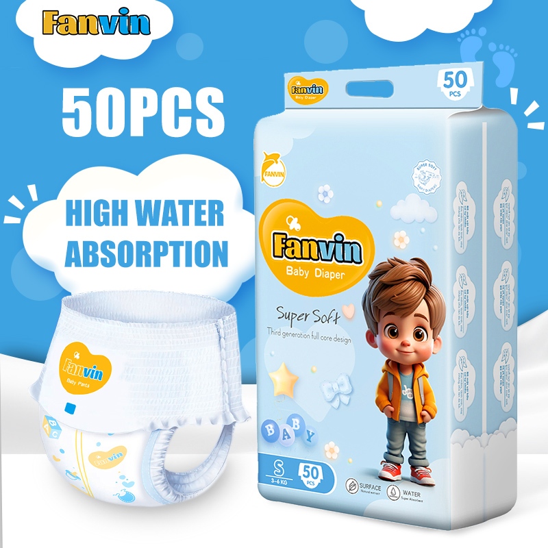 Fanvin 800ml Water Absorption diaper pants 50pcs pull-up pants comfort ...
