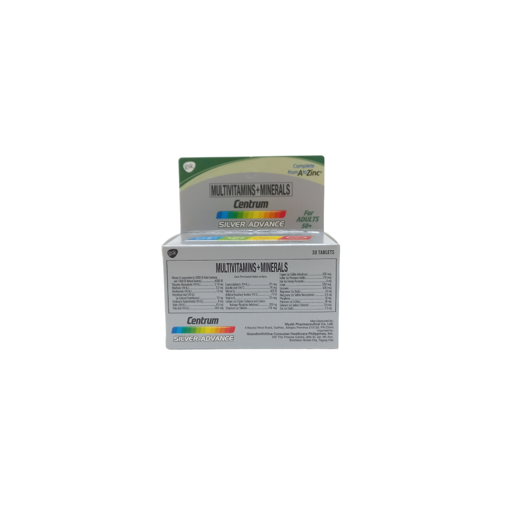 Centrum Silver Advance 30 Tablets ( for adult 50+) | Shopee Philippines