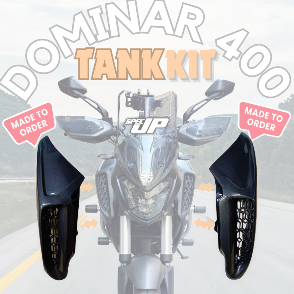 Thruster version Tank Kit for Dominar 400 Charcoal Black Gloss UG1 UG2 ...