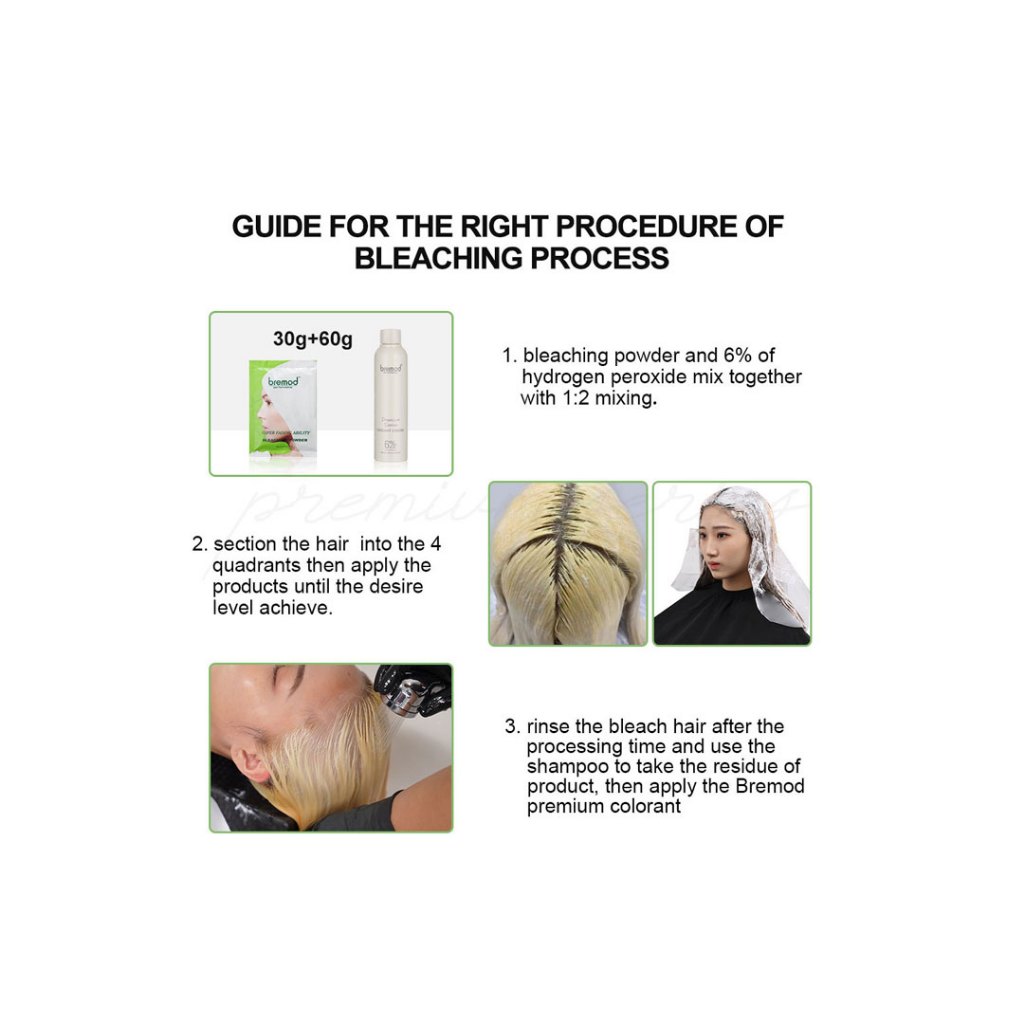 Bremod Hair Color 8.43 Light Copper Blonde 100mL with Bremod Oxidizer ...