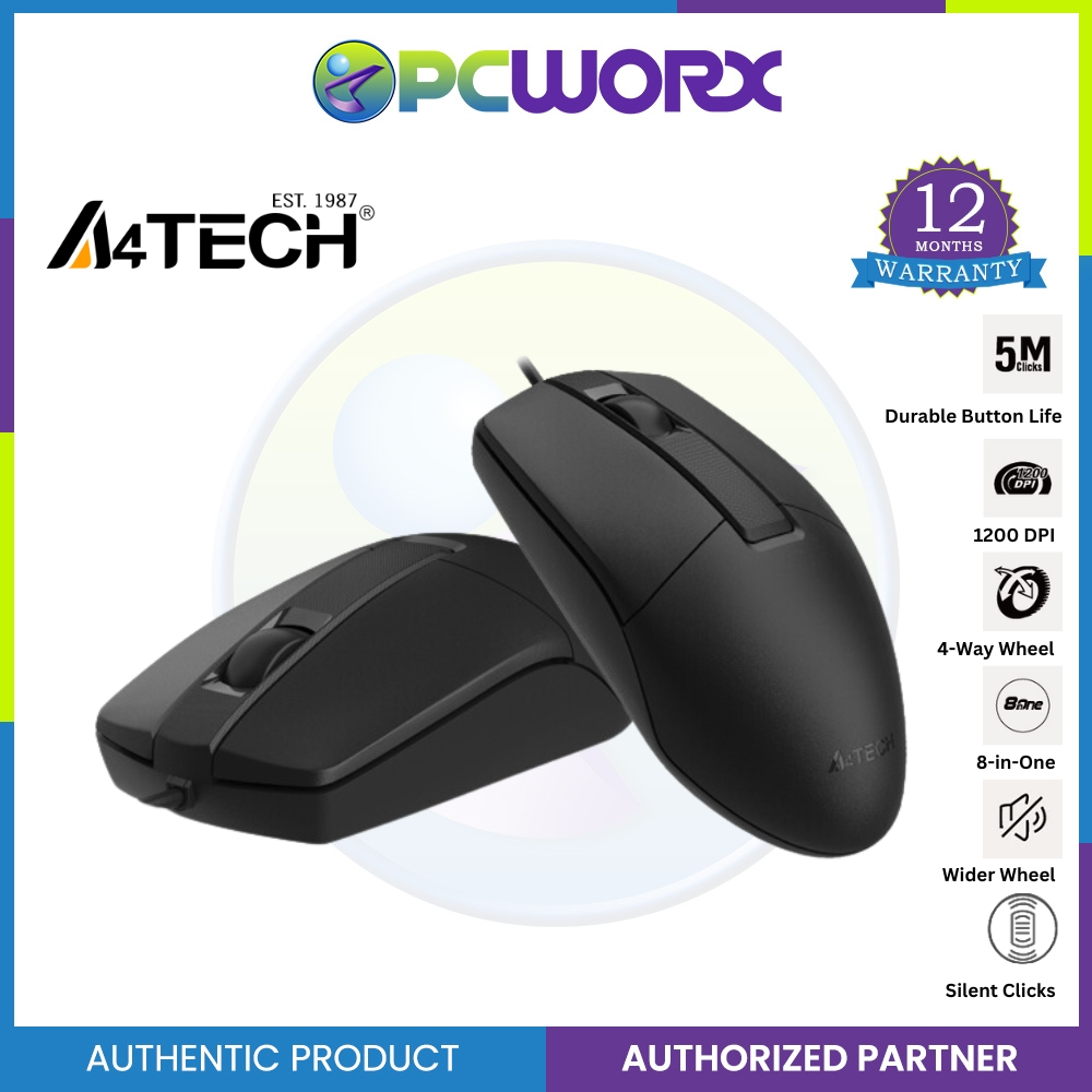 A4Tech OP-330 Mouse USB Black Wired Mouse | Shopee Philippines